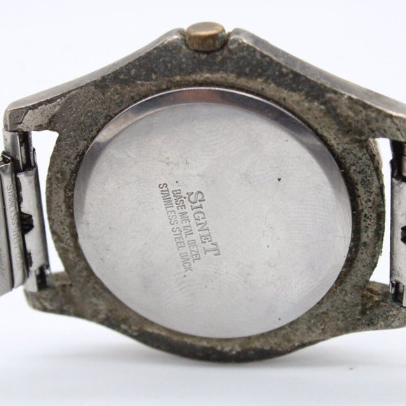 SIGNET | Accessories | Vintage Signet Watch Mens Gold Tone Stainless ...